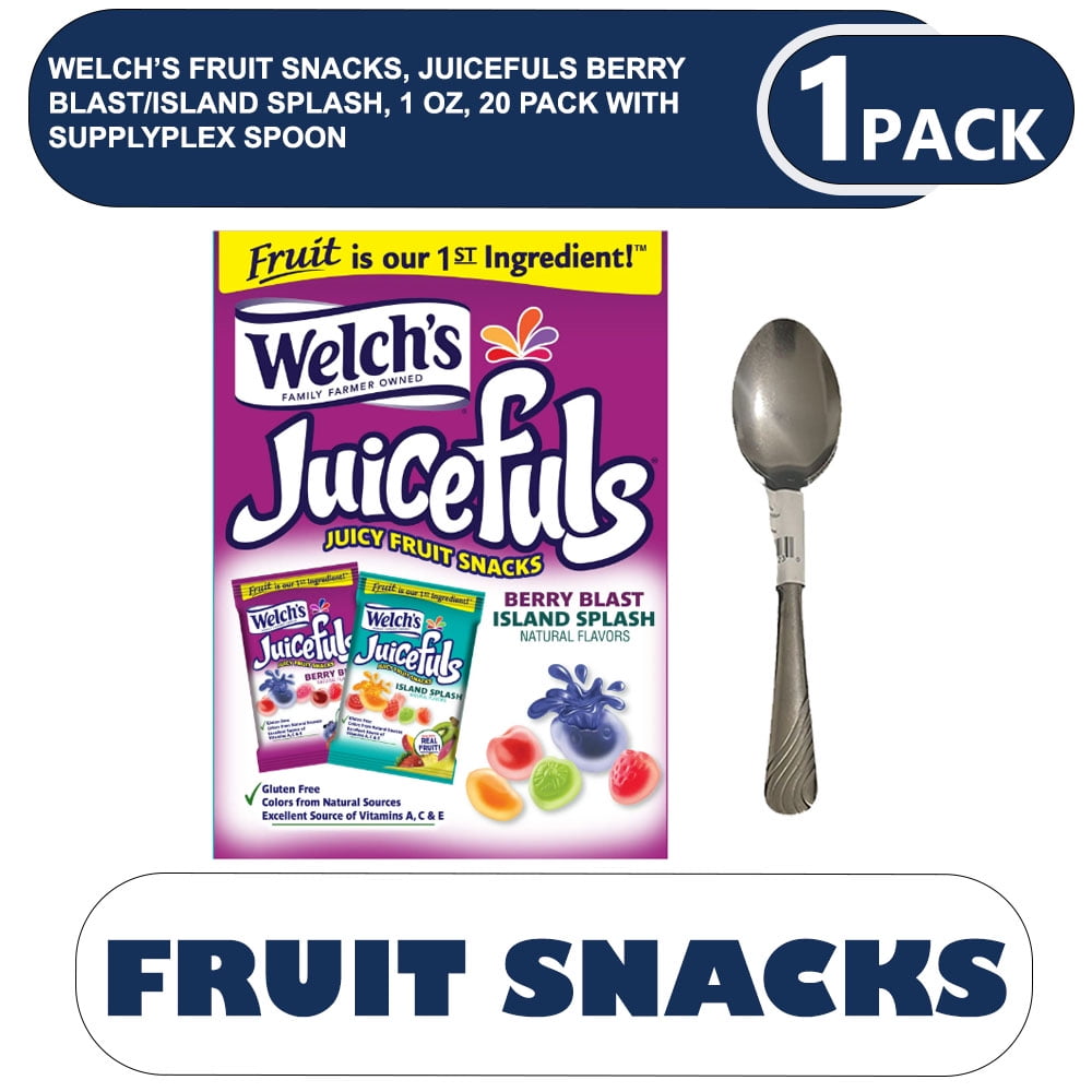 Welch’s Fruit Snacks, Juicefuls Berry Blast/Island Splash, 1 oz, 20 ...