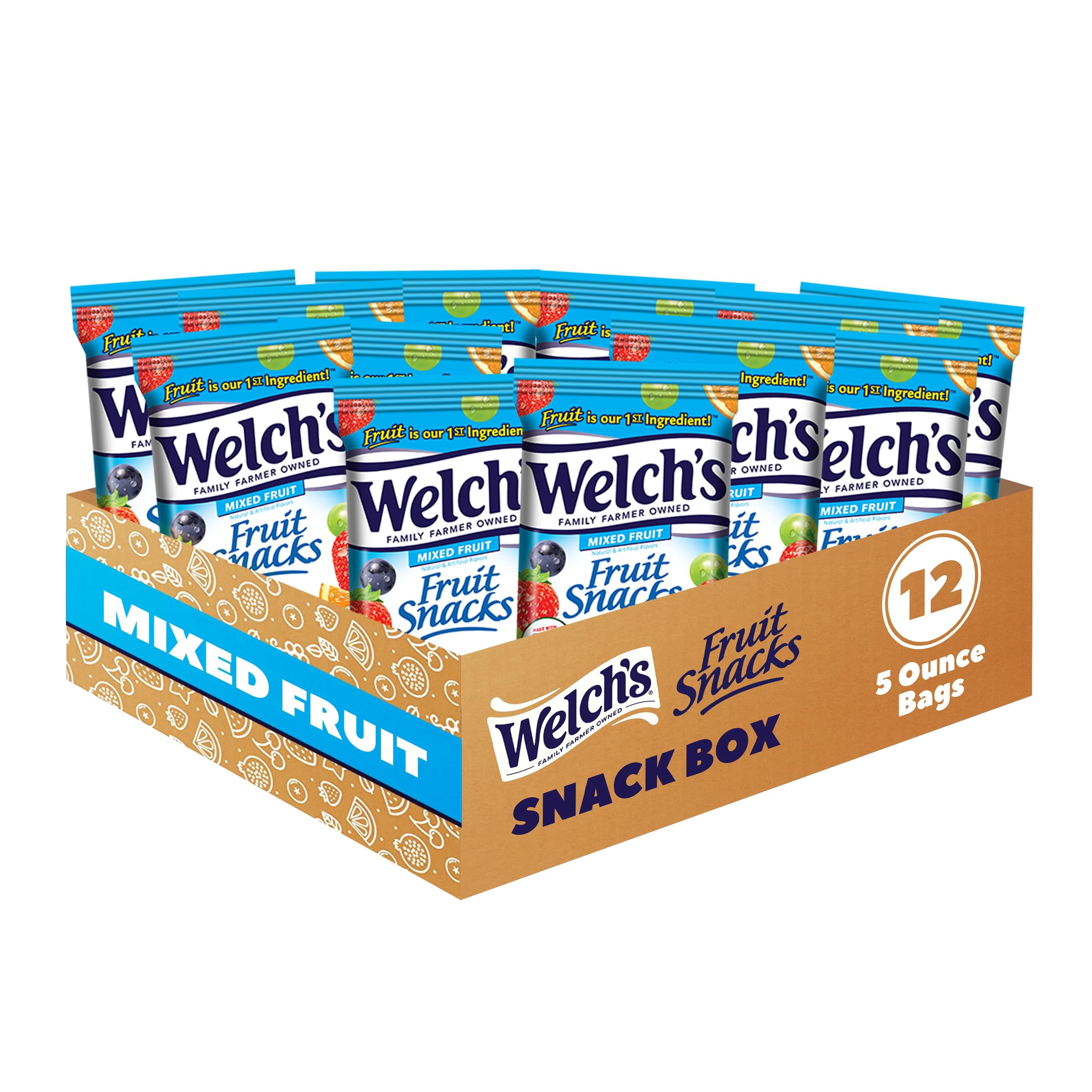 Welch's Fruit Snacks, Mixed AKF18 Fruit, Perfect for School Lunches ...