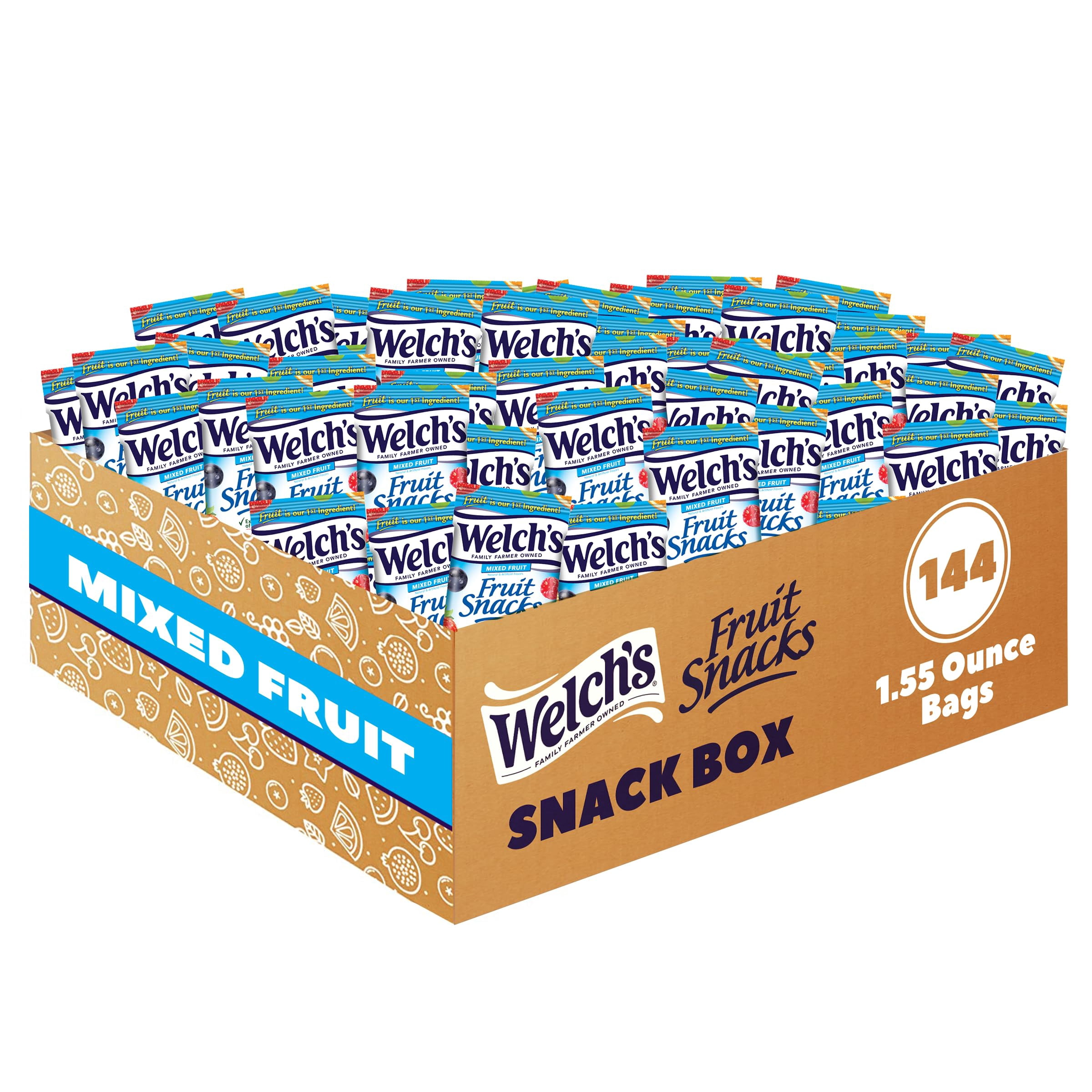 Welch's Fruit Snacks, Mixed CCF19 Fruit, Great for School Lunches, Bulk ...