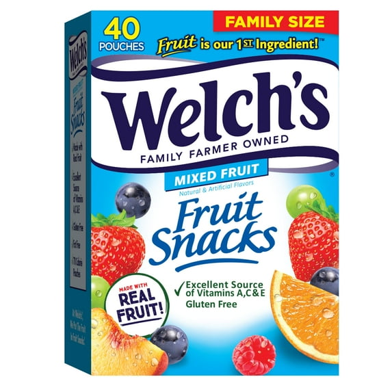 Welch's Fruit Snacks, Mixed IRF13 Fruit Snack Box, Gluten Free, 0.8oz ...