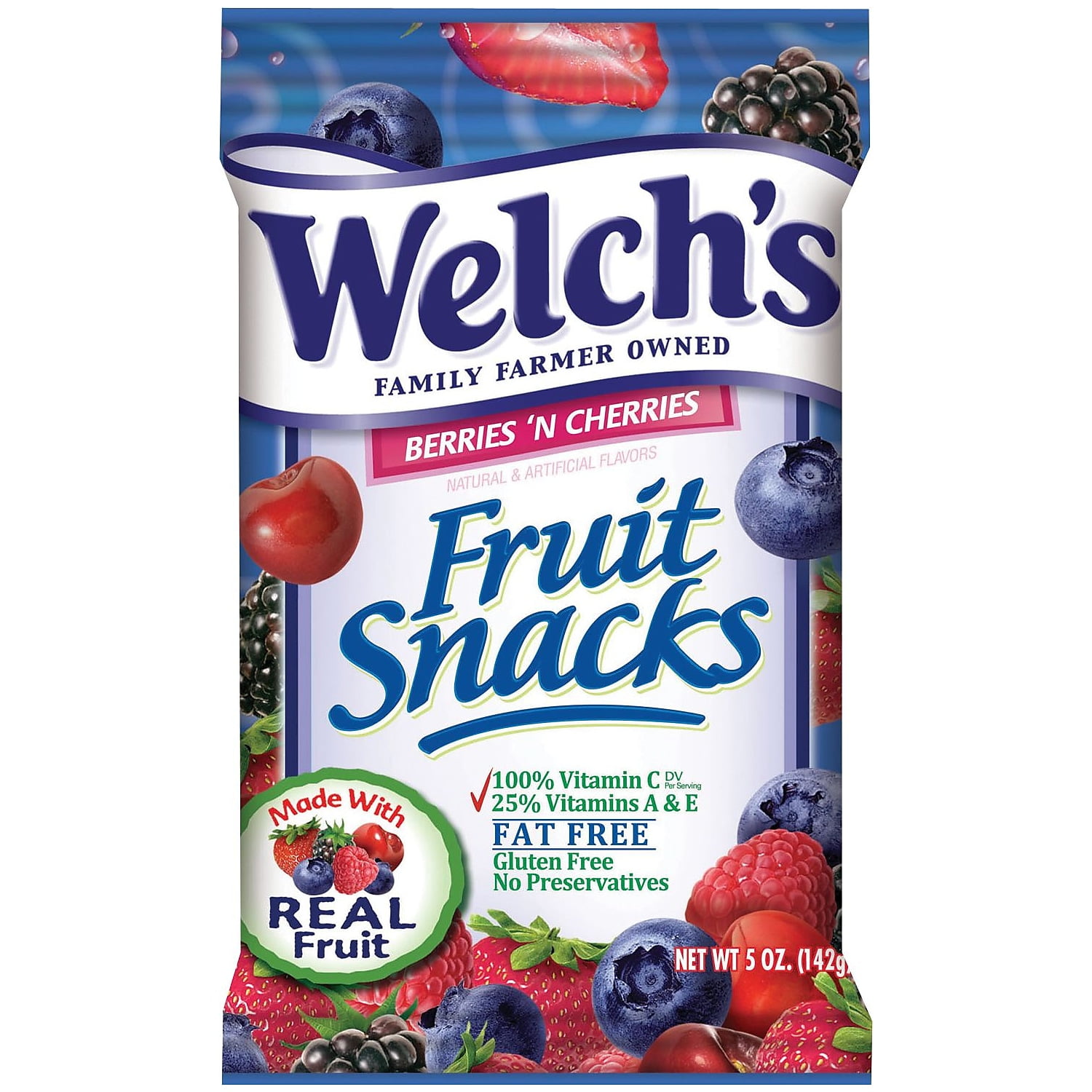 Welch's Gluten Free Berries 'N Cherries Fruit Snacks 5 oz. 12 Packs/Box ...