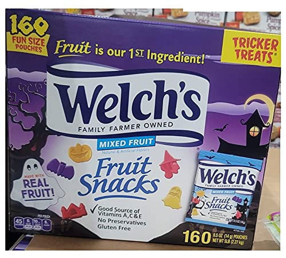 Welch's Halloween Tricket Treats Mixed Fruit Fruit Snacks, 0.5 Ounce ...