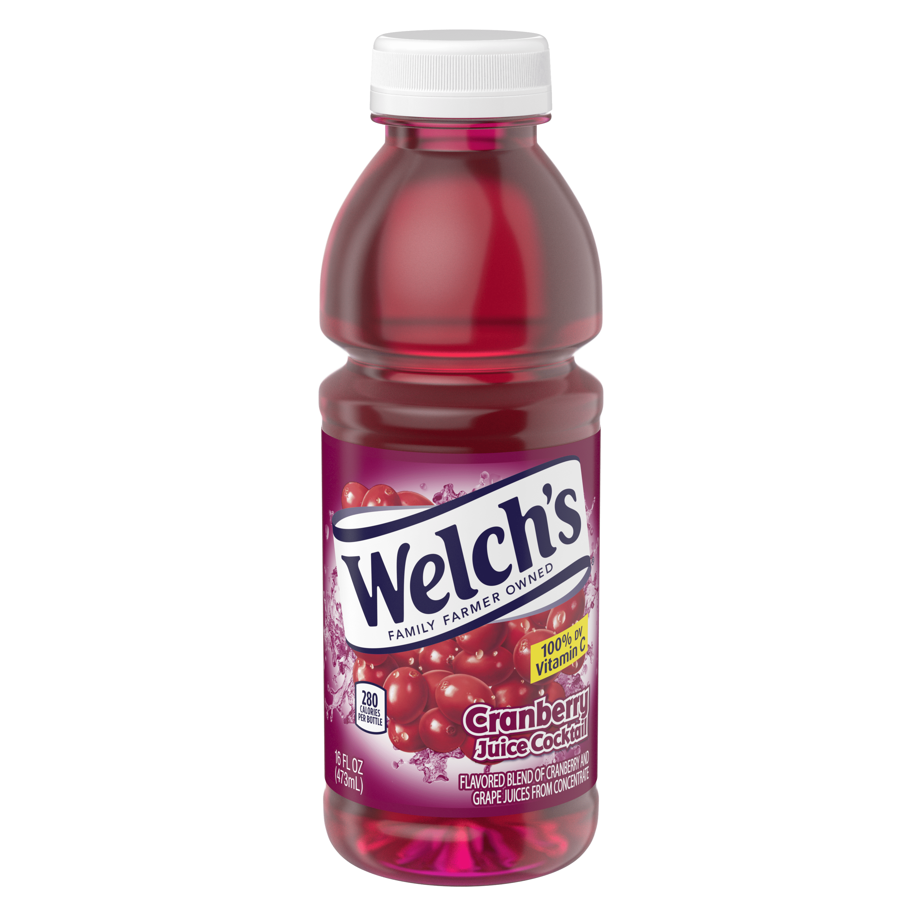 Welch's Cranberry Cocktail Juice, 16 fl oz Bottles, 12 Count, 100% ...