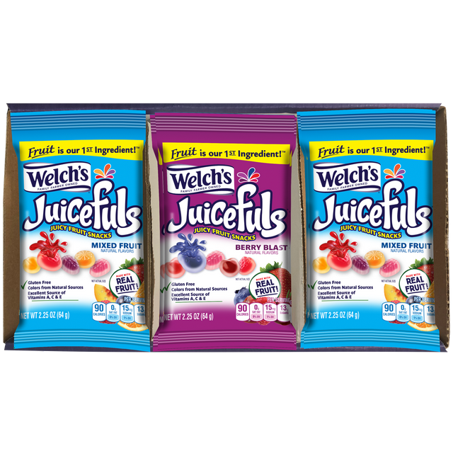 Welch's Juicefuls Juicy Fruit Snacks, Variety Pack, 2.25 ounce (64g) 15 ...