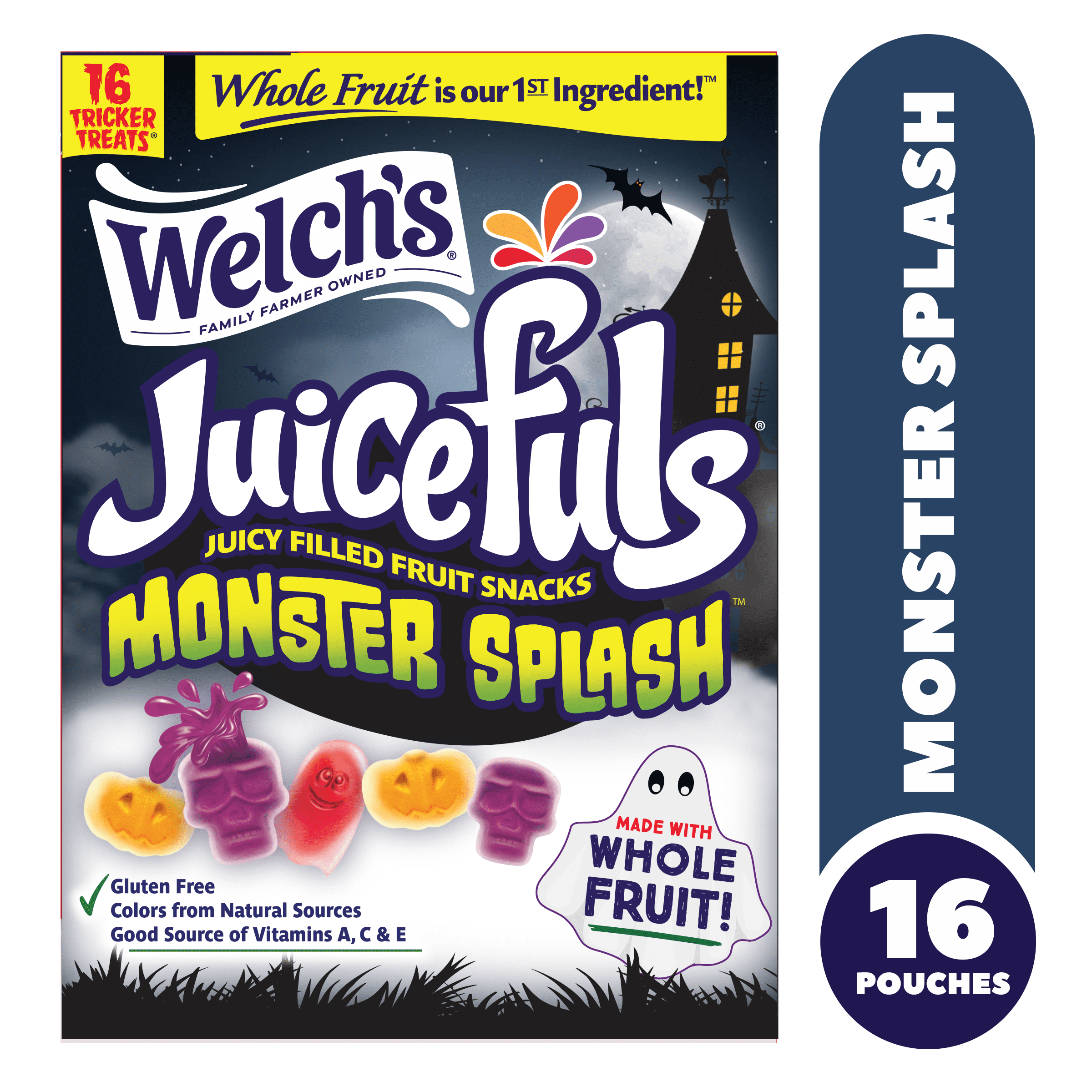 Welch's Juicefuls Monster Splash Fruit Snacks, 16 Count of 0.5oz Bags ...