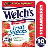 Welch's Strawberry Fruit Snacks, Made with Real Fruit, 0.8 oz, 10 Pack ...
