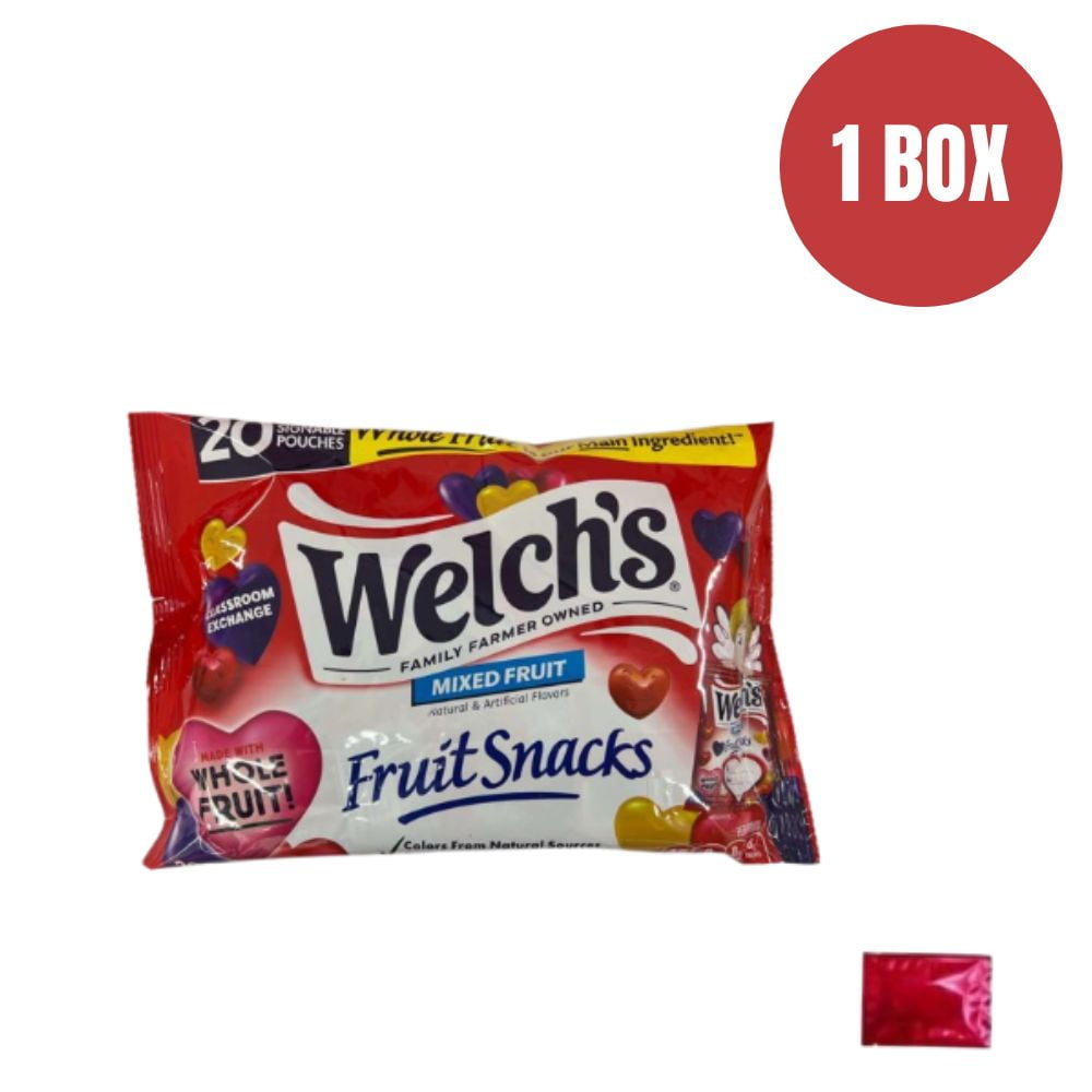 Welch's Mixed Fruit Snacks Valentine's Day Classroom Exchange, 20 ...