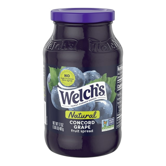 Welchs Concord Grape Spread, 17 oz Jar for Office Breakroom - Walmart ...