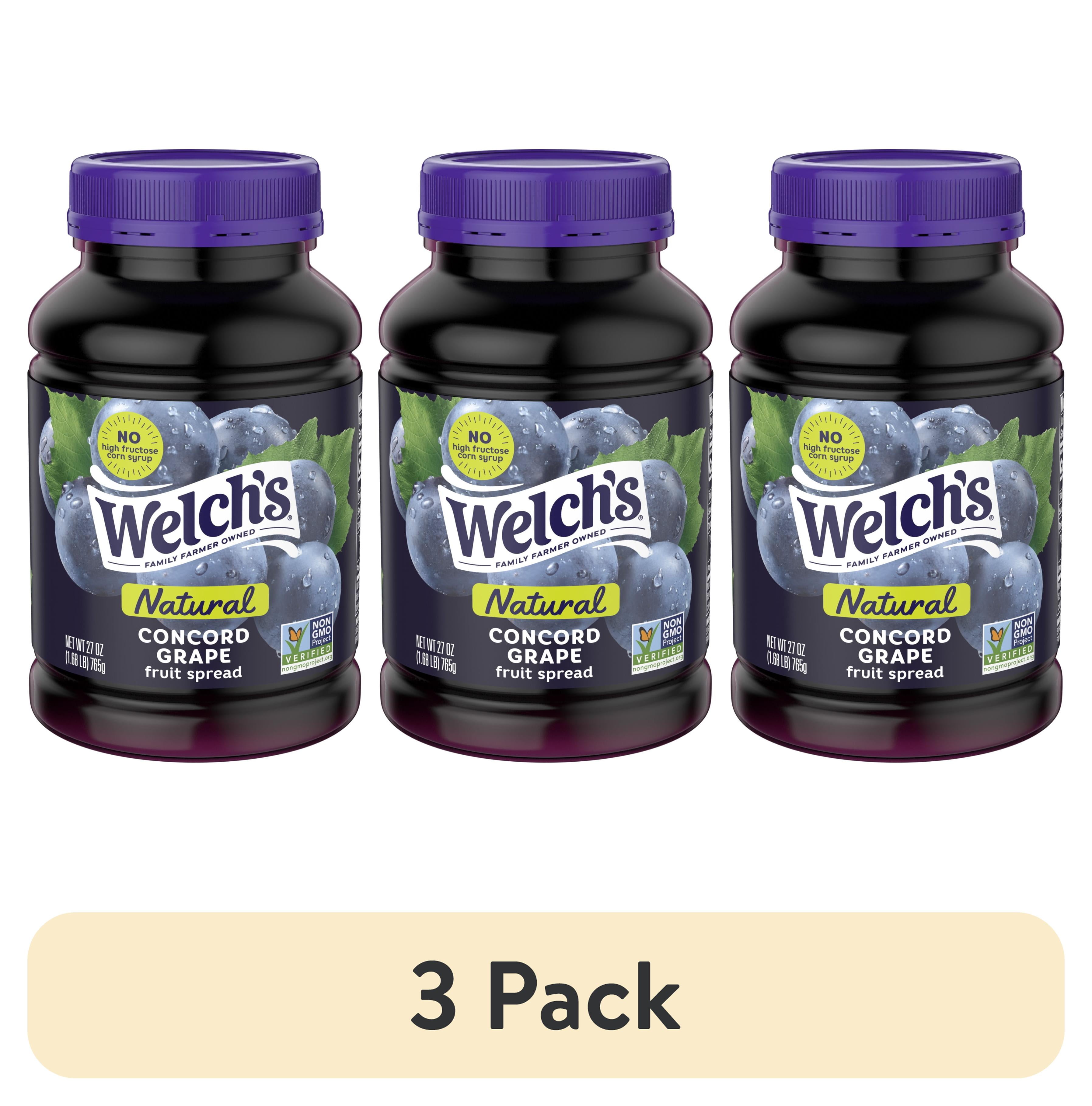 (3 pack) Welch's Natural Concord Grape Spread, 27 oz Jar - Walmart.com