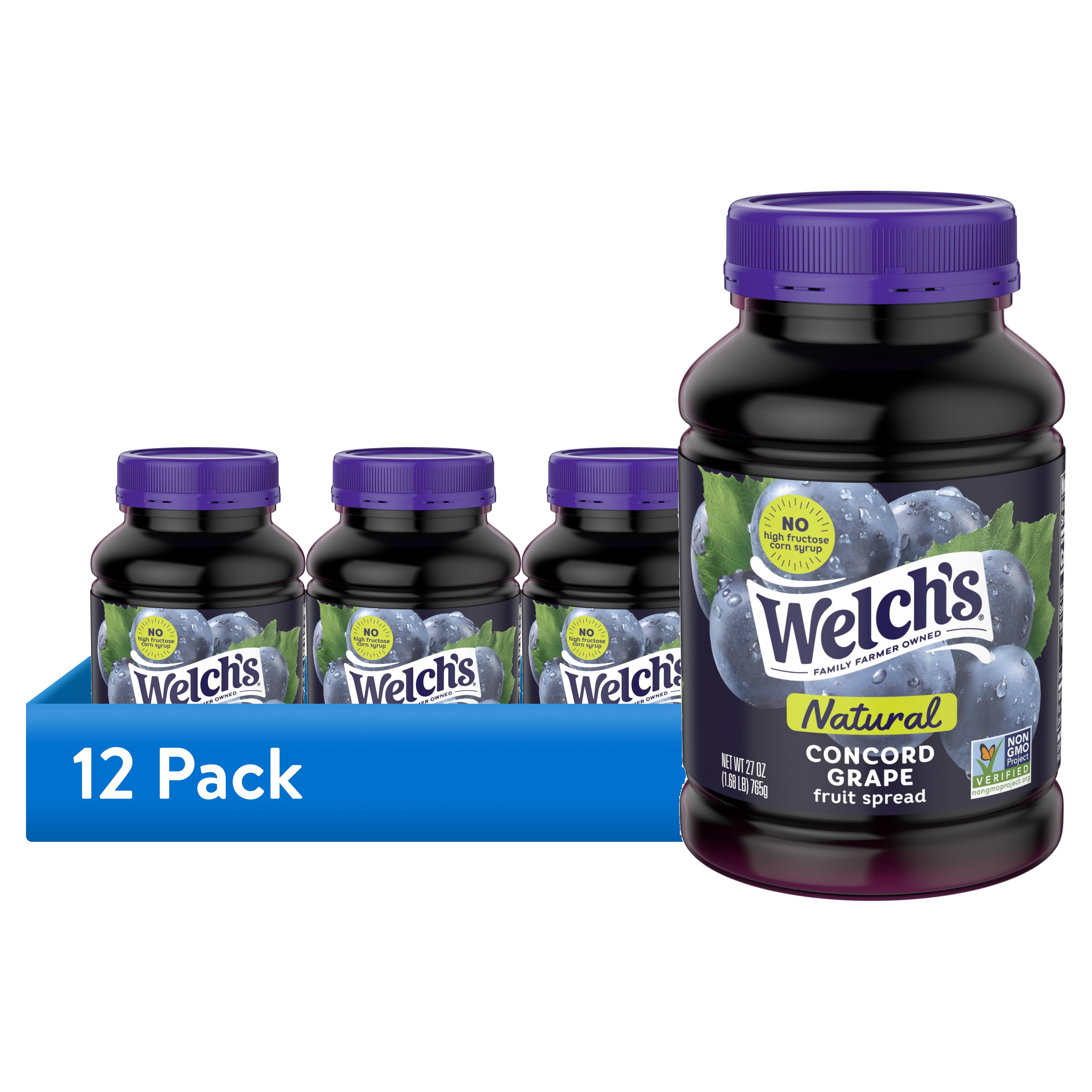 (12 pack) Welch's Natural Concord Grape Spread, 27 oz Jar - Walmart.com