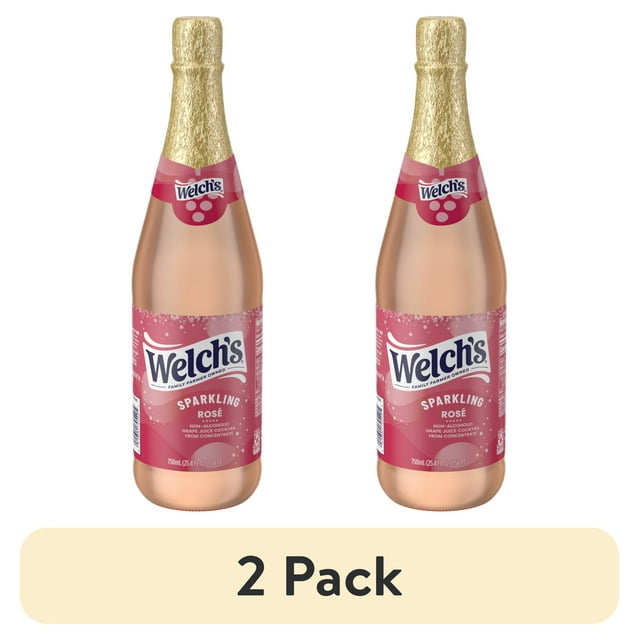 (2 pack) Welch's Non-Alcoholic Sparkling Rosé Grape Juice Cocktail, 25. ...