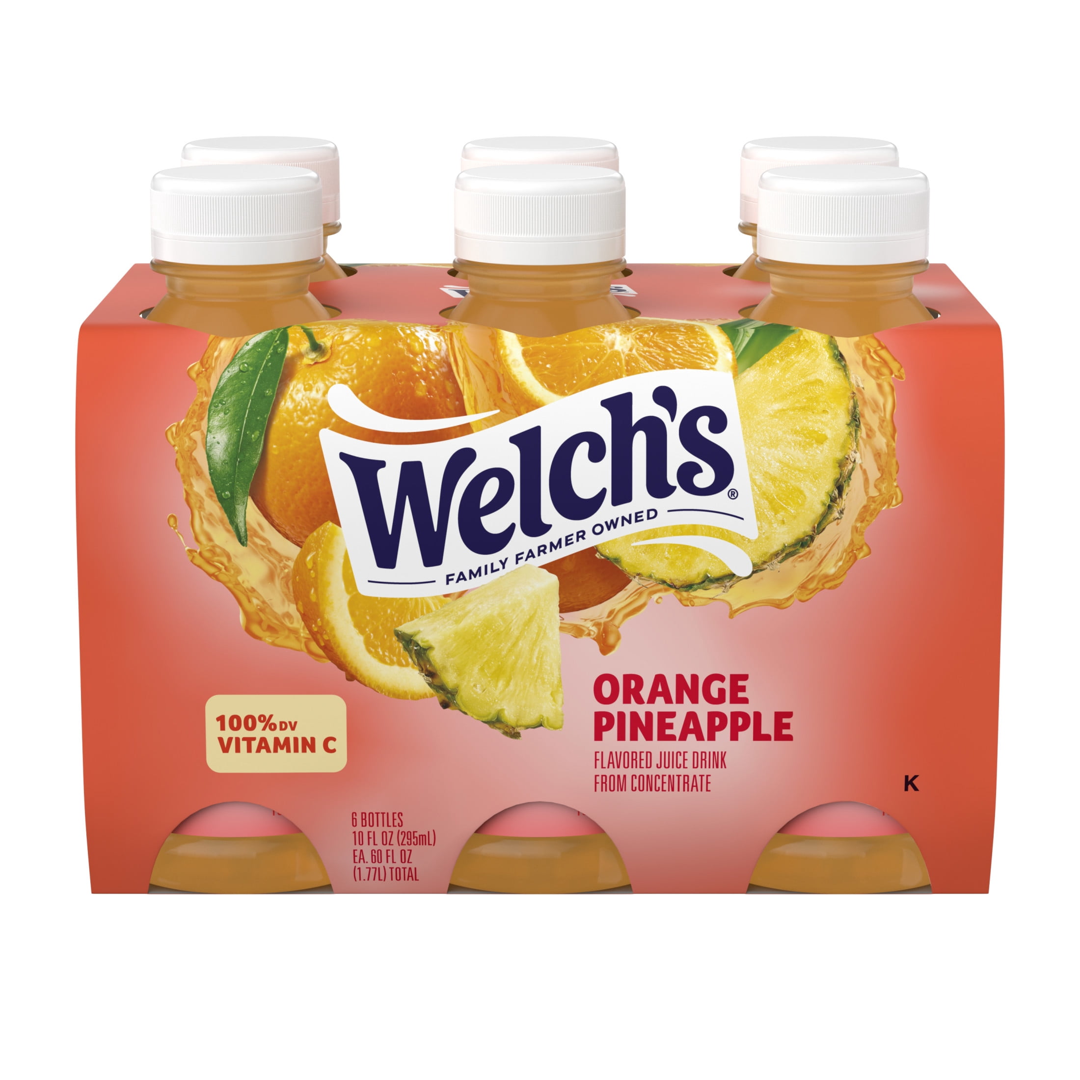 Welch's, Juice Drink, 10 fl oz, Orange Pineapple Pack of 6 - Walmart.com