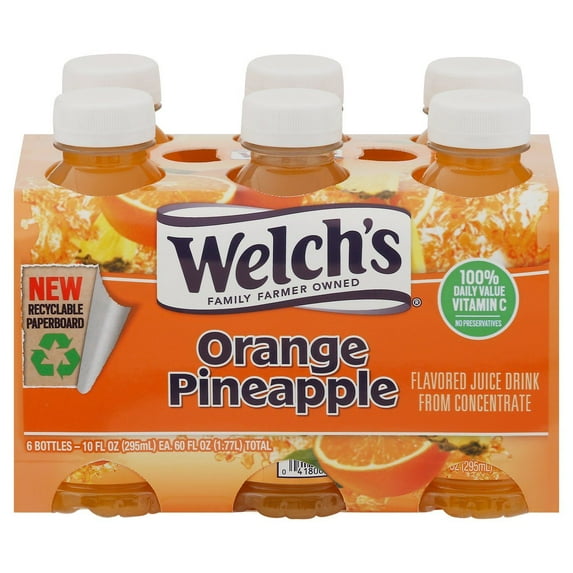 Welch's Orange Pineapple Juice Drink 10 oz Bottles - 6 pk (Pack of 1 ...