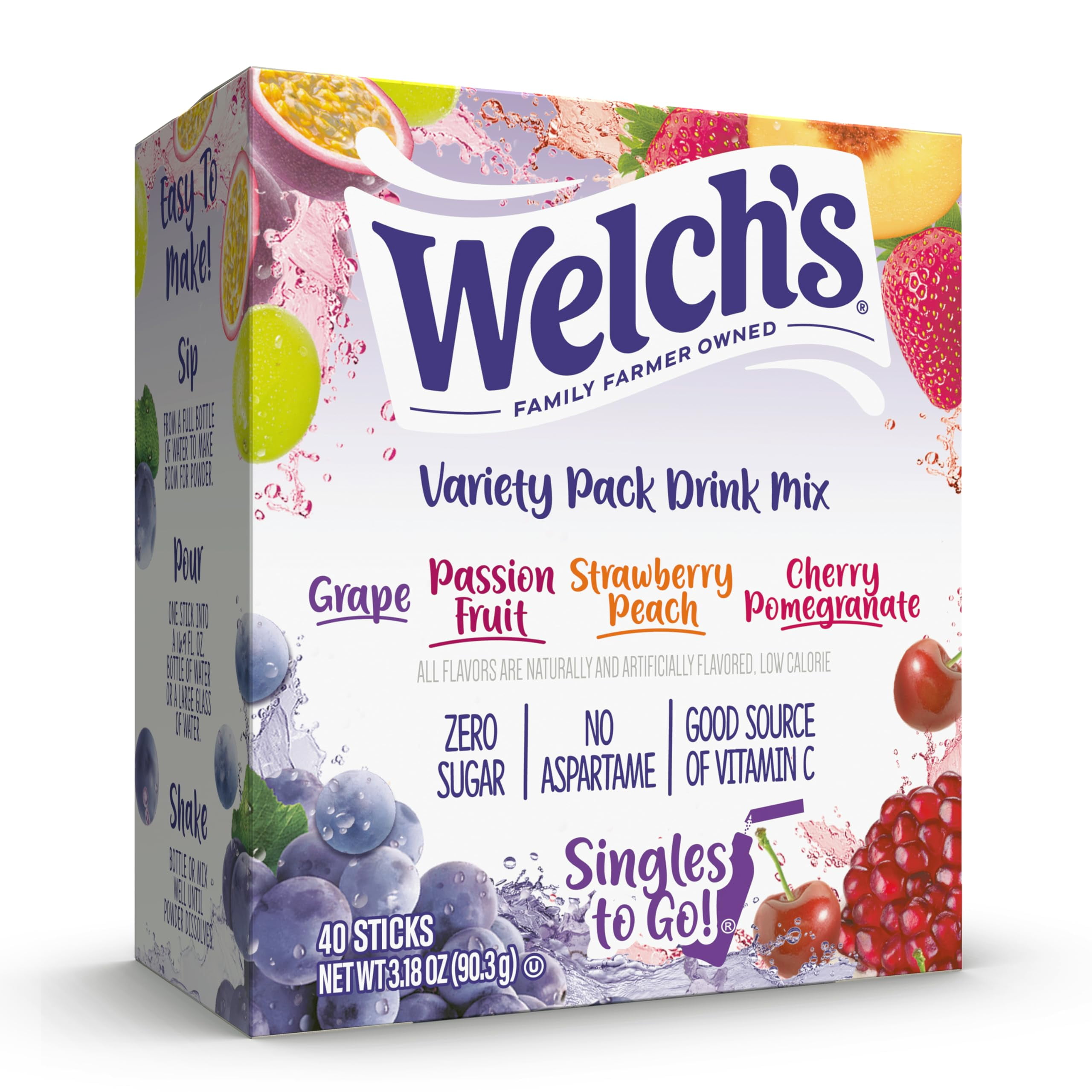 Welch's Singles To Go Variety Pack, Watertok Powdered Drink Mix ...