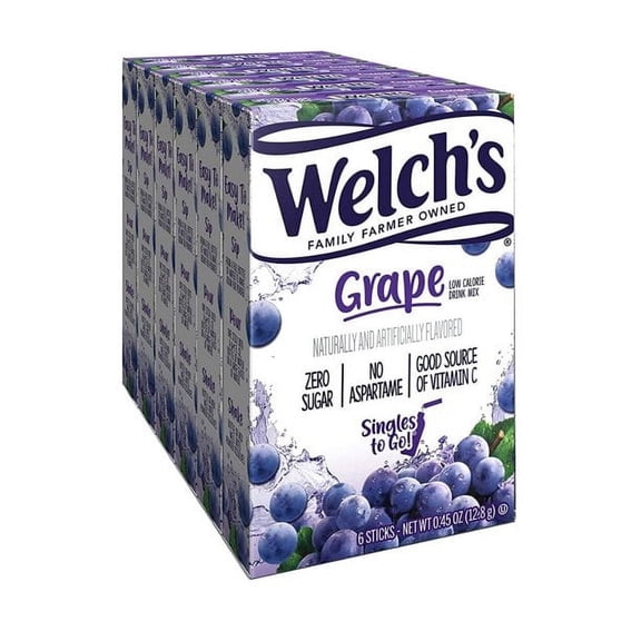 Welch's Singles To Go Water Drink Mix - Powder Sticks, Cherry ...