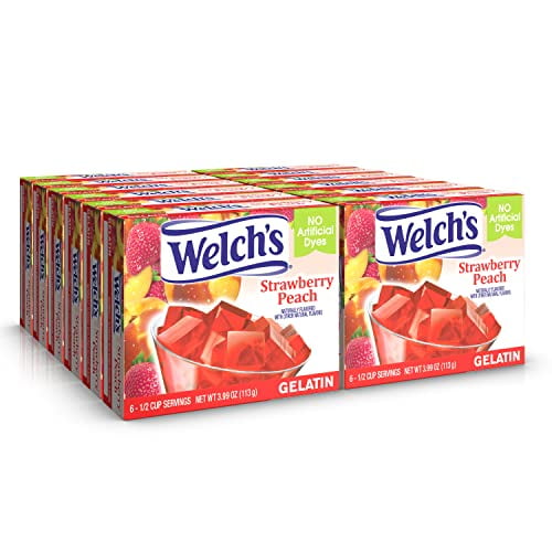 Welch's Strawberry Peach Gelatin, 3.99 Oz, Pack of 12 - Walmart.com