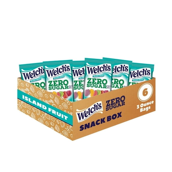 Welch's Zero Sugar Fruity Bites, Island Fruits Snack Box, Gluten Free ...