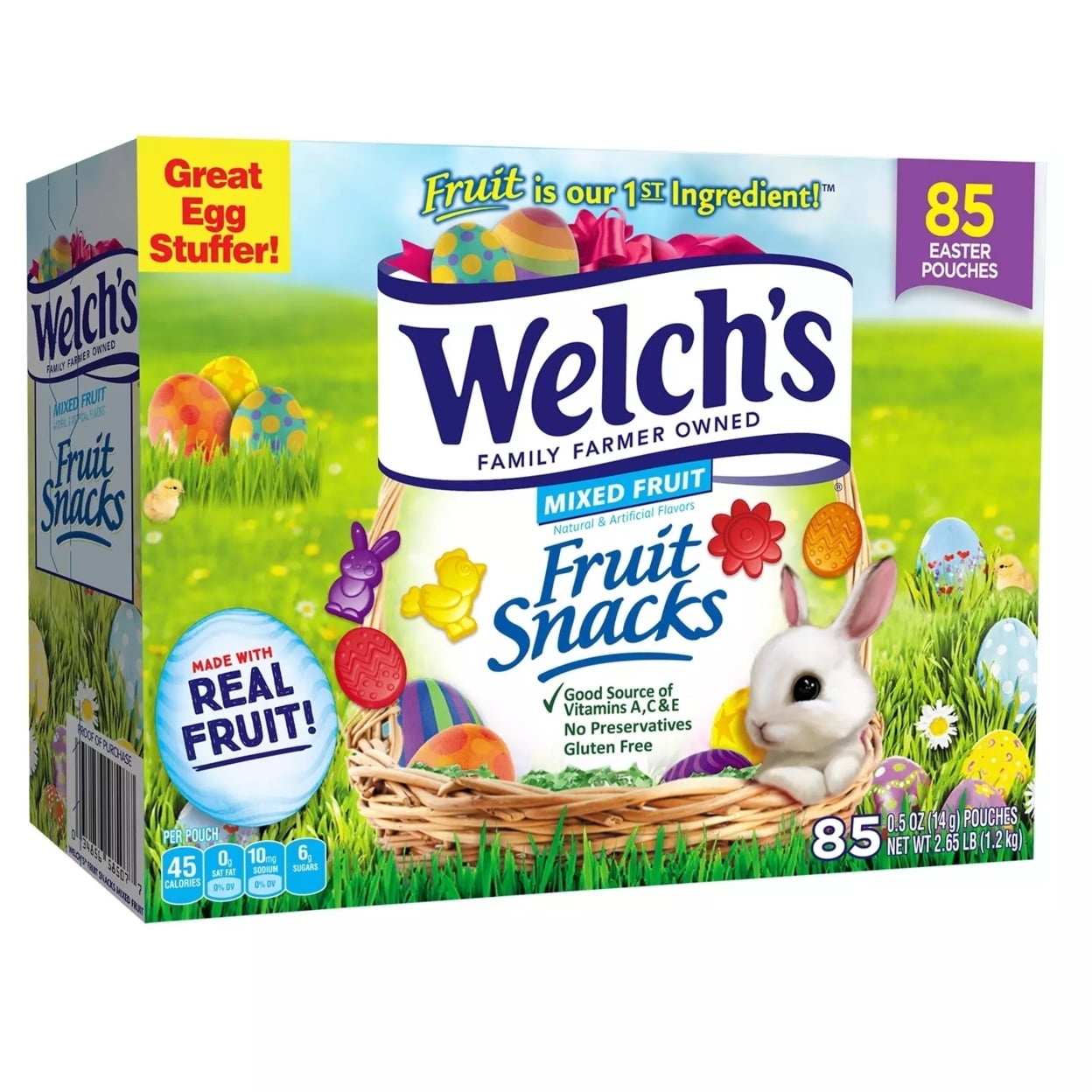 Welchs Healthy Easter Fruit Snacks, Mixed Flavors, 0.5 Ounce Gummy (85 ...