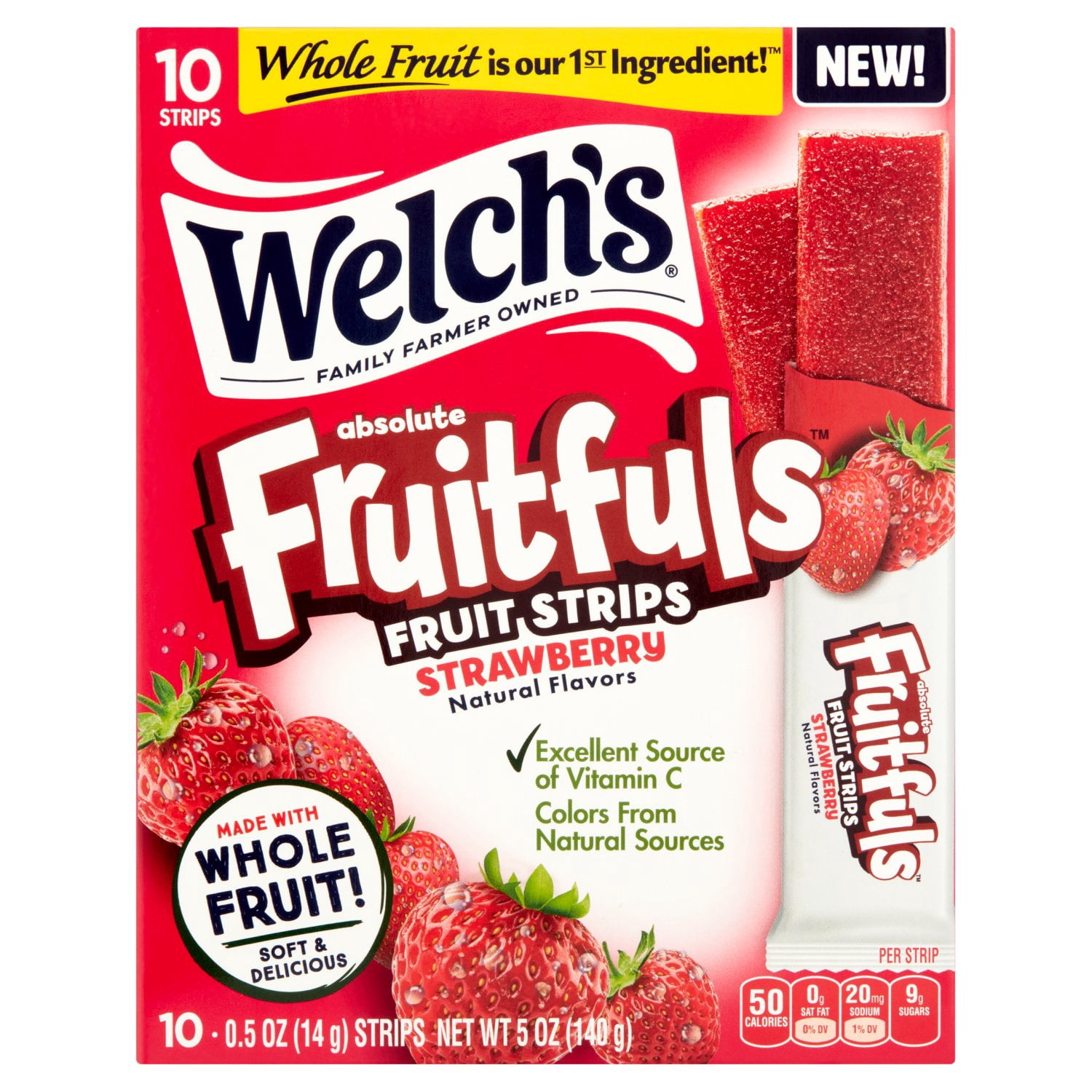 Welchs Fruitfuls Strips Strawberry 10 Count - Walmart.com