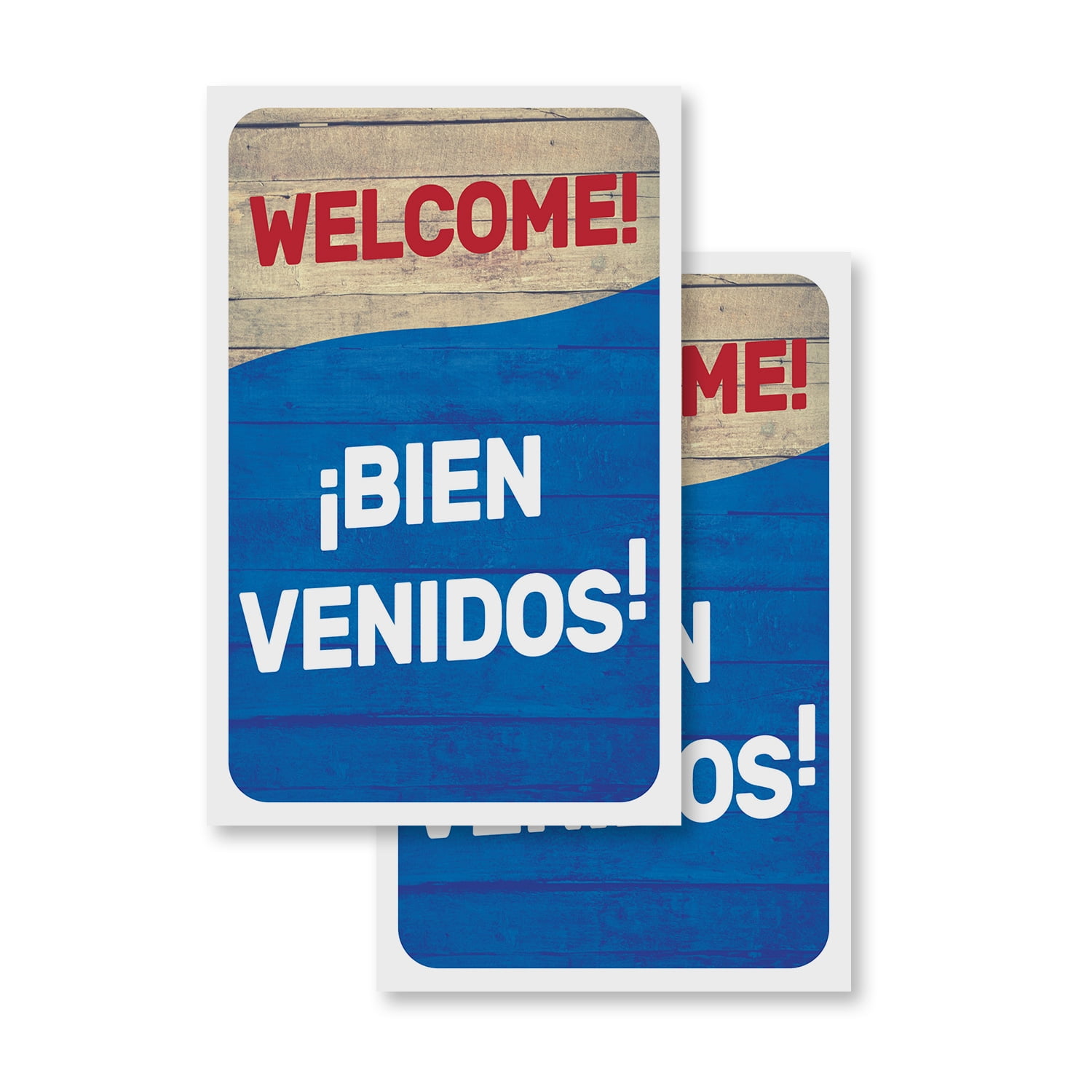 Welcome (2-PACK) 24" x 36" Vinyl Decals | Sign Insert Peel & Stick ...