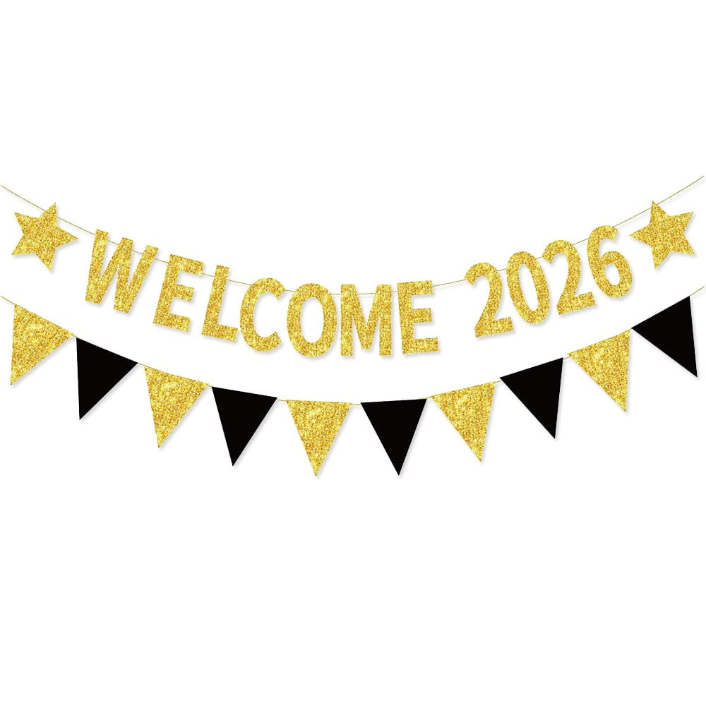 Welcome 2026 Banner Happy New Year Banner Hello 2026 Cheers to 2026 ...