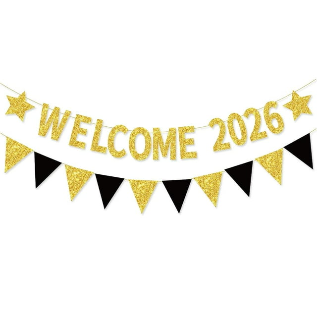 Welcome 2026 Banner Happy New Year Banner Hello 2026 Cheers to 2026 ...