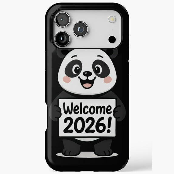 Welcome 2026 Panda Bear Cute iPhone Case 17 through 11 Pro Max ...