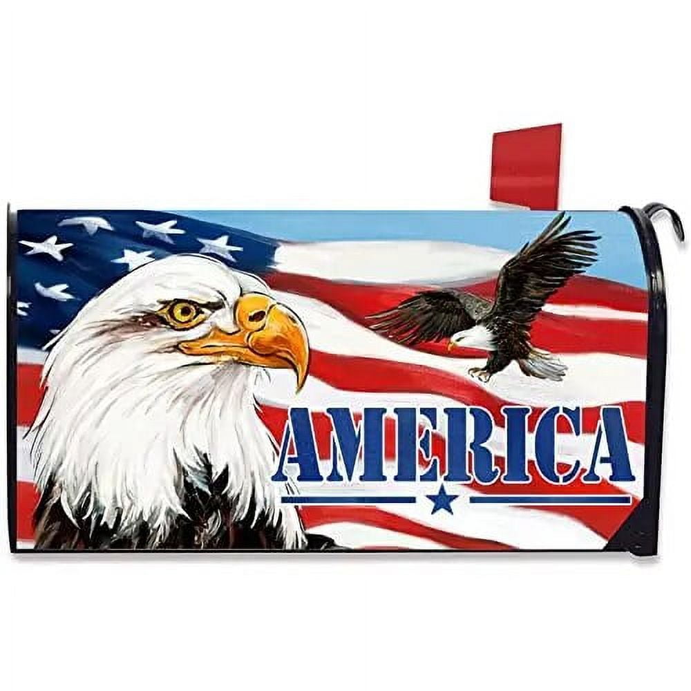 Welcome 4th of July Patriotic Heart Mailbox Cover Magnetic Standard USA America Stars and ...