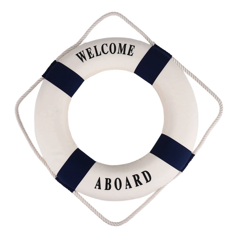 Welcome Aboard Foam Nautical Life Ring Boat Wall Hanging Home ...