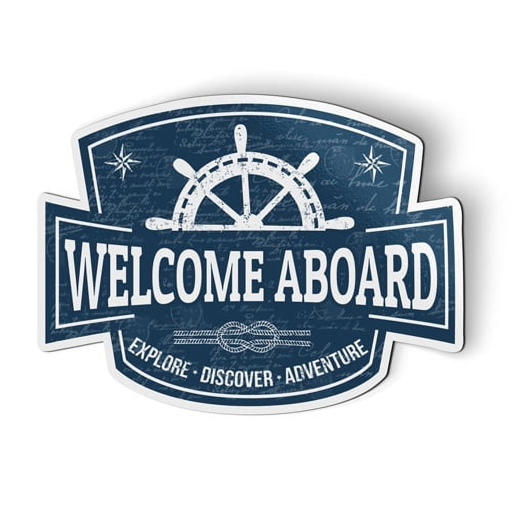 Welcome Aboard Ship Sail - 5" Magnet for Car Locker Refrigerator ...