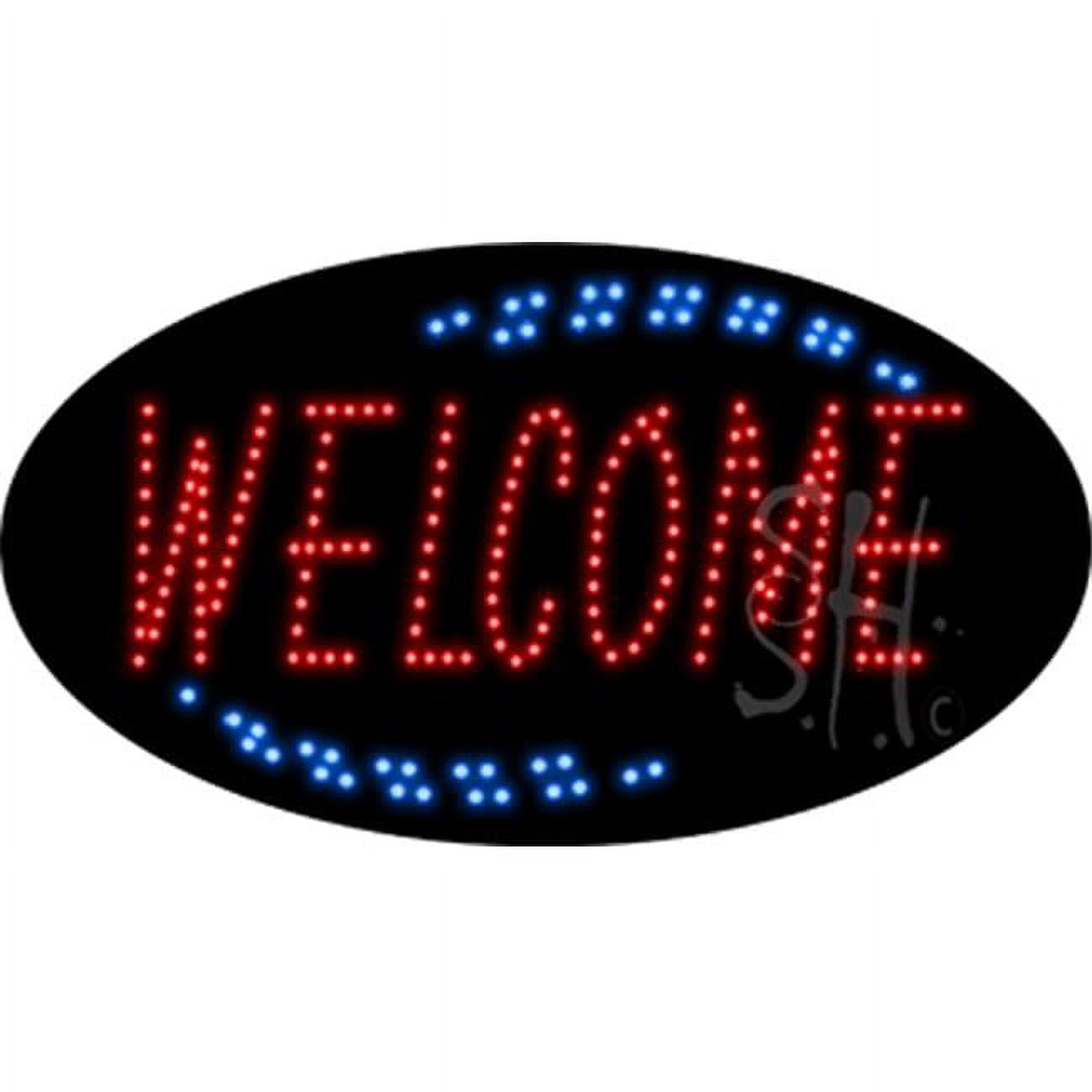 Welcome Animated LED Sign, 15 x 27 x 1 in. - Walmart.com