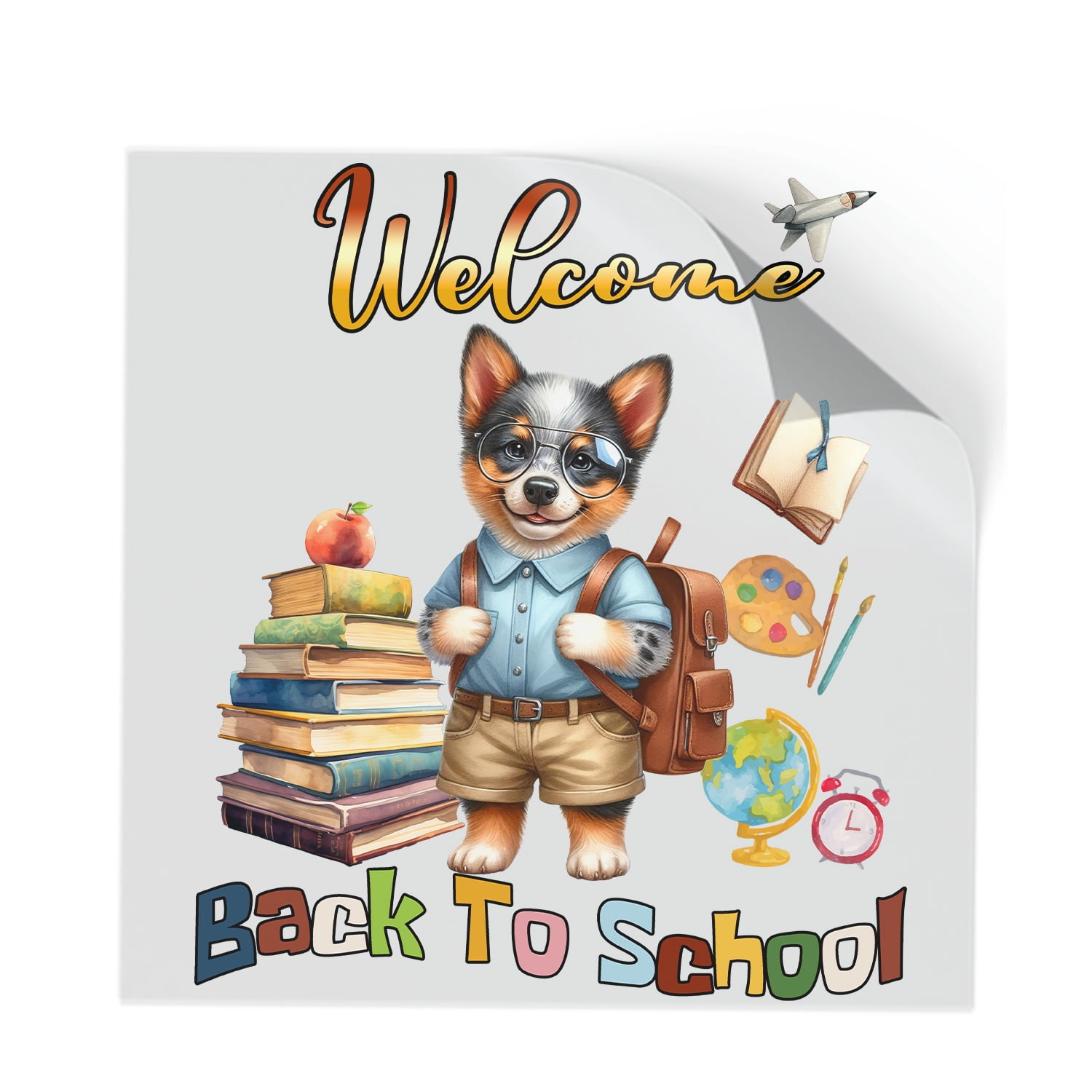 Welcome Australian Cattle Dog Back to School Vintage Retro Cutout ...