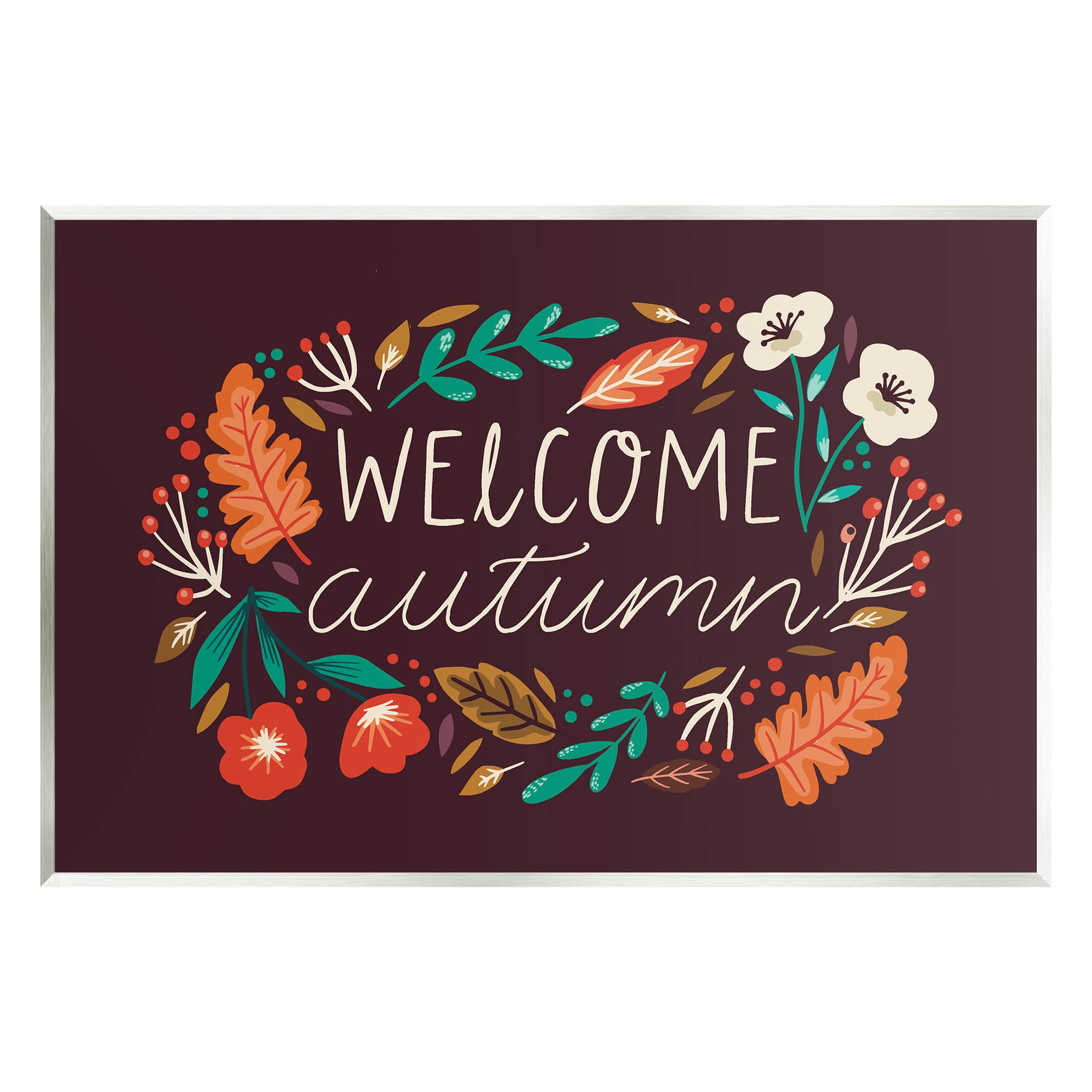 Welcome Autumn Fall Botanicals Holiday Graphic Art Unframed Art Print ...