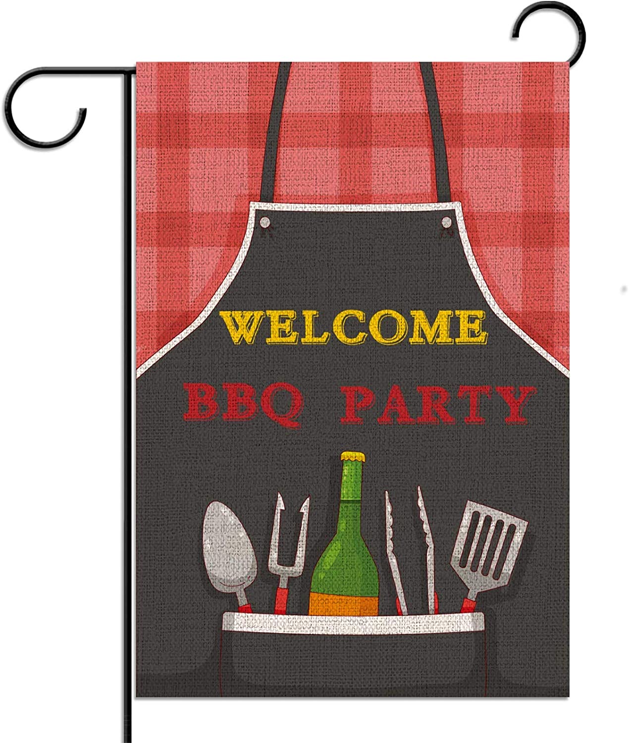 Welcome BBQ Party Garden Flag 12.5×18'' Picnic Party Yard Sign Summer ...