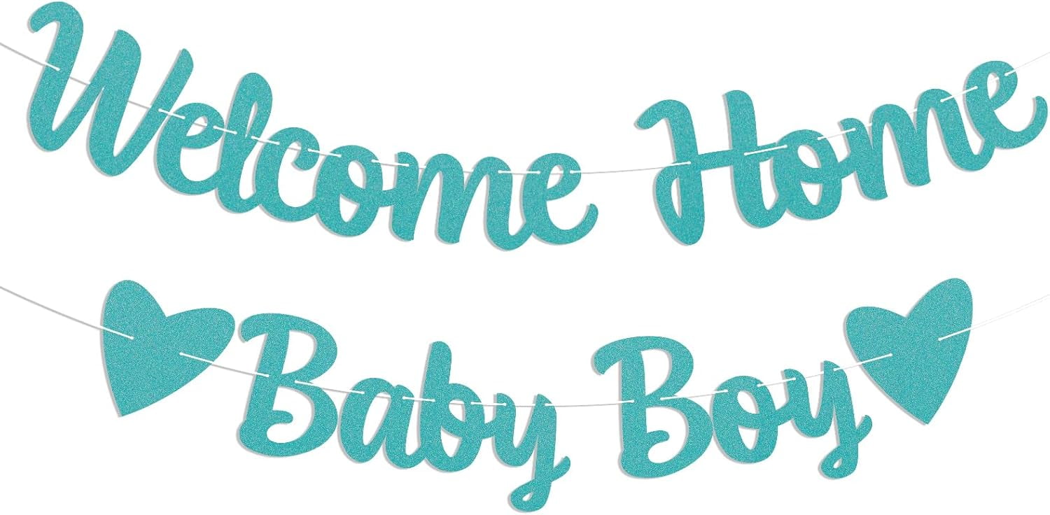 Welcome Baby Boy Banner for Baby Shower, Gender Reveal Baby Shower ...