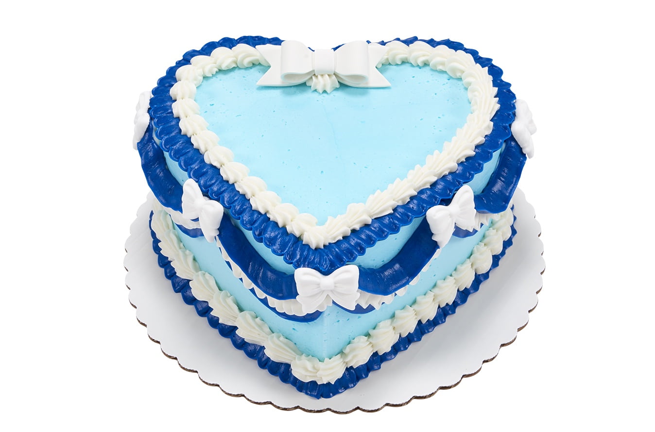 Welcome Baby Boy Heart Cake - Walmart.com