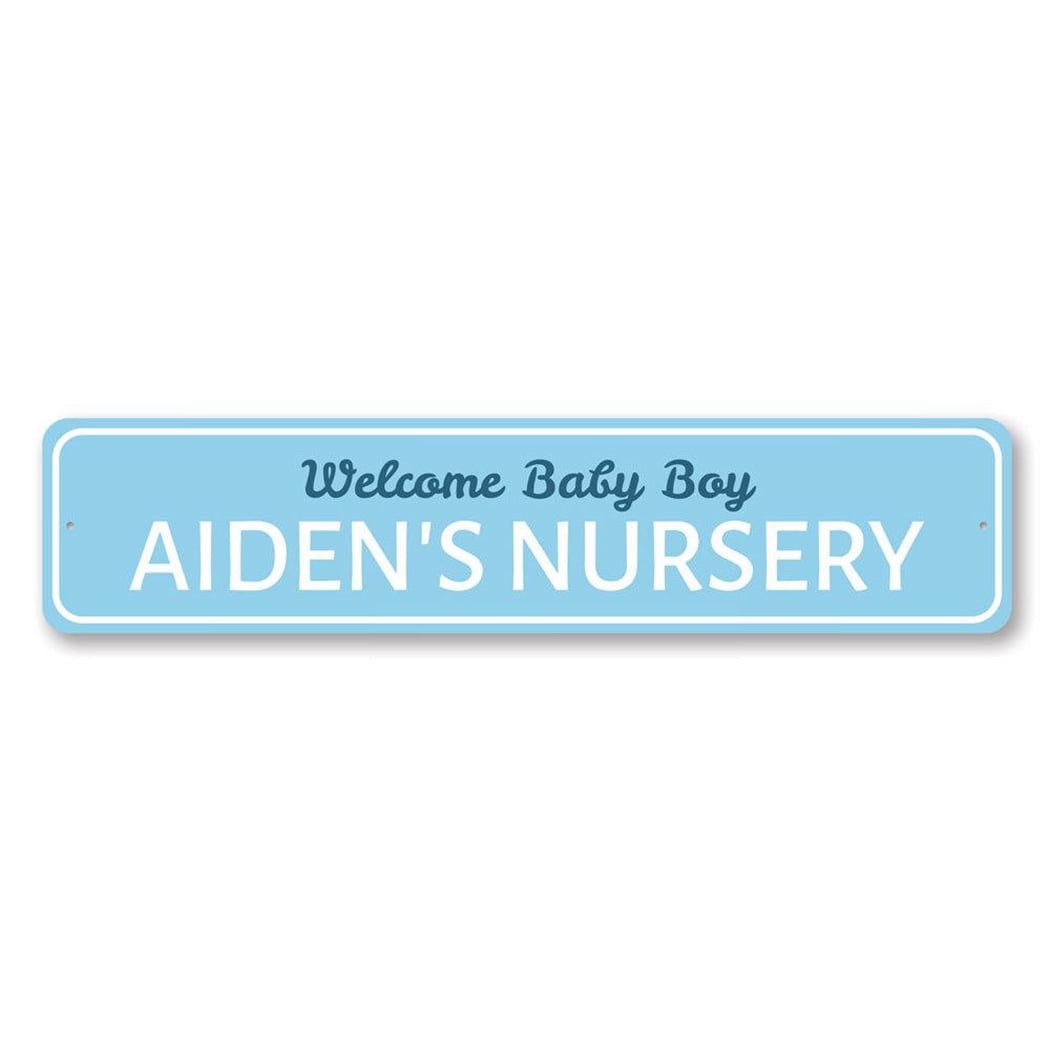 Welcome Baby Boy Sign, Custom Newborn Name Decor, Baby Welcome Home ...