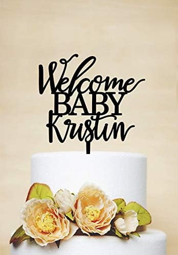 Welcome Baby Cake Topper, Personalized Cake Topper With Name,Baby ...