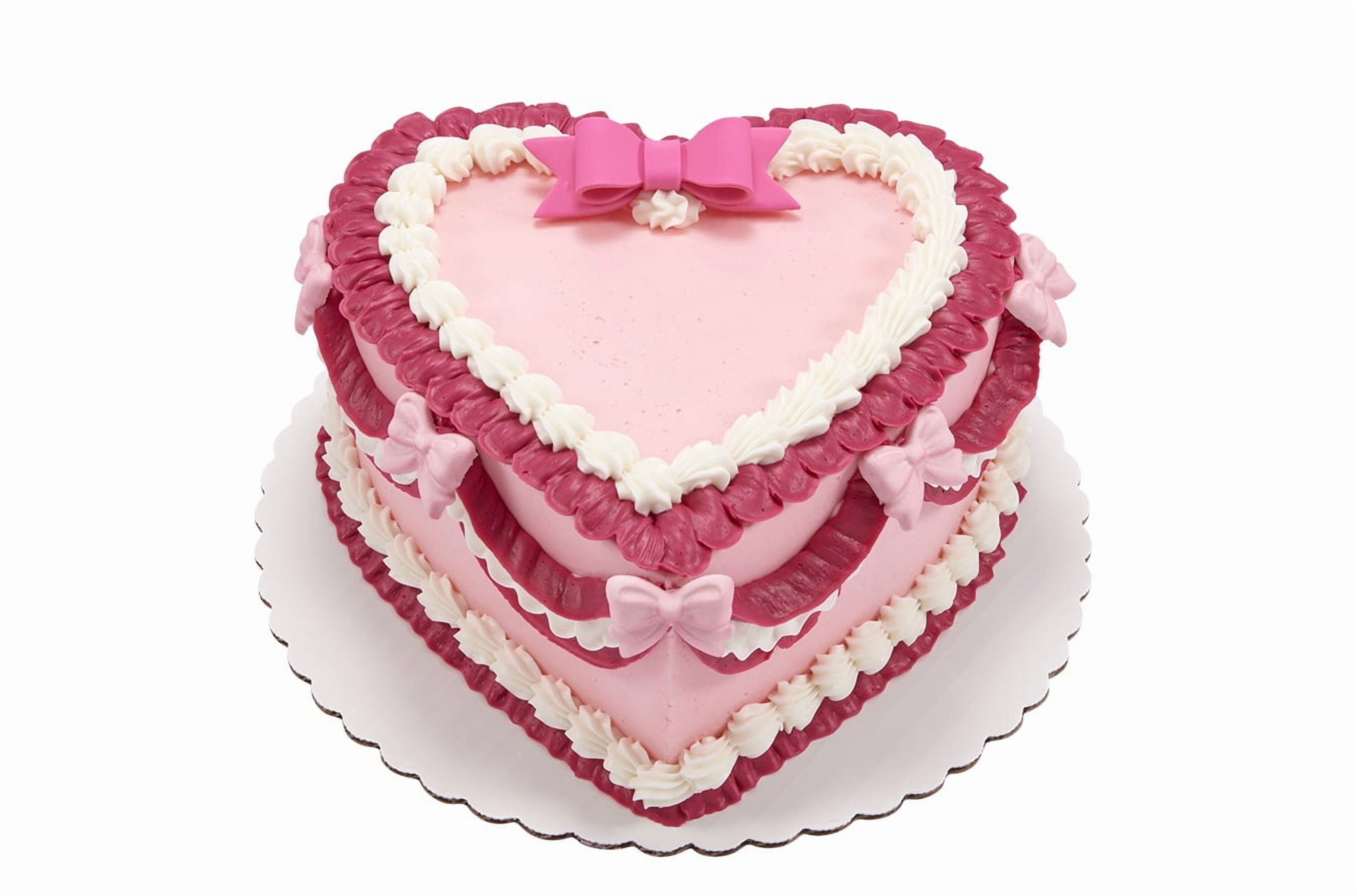 Welcome Baby Girl Heart Cake - Walmart.com