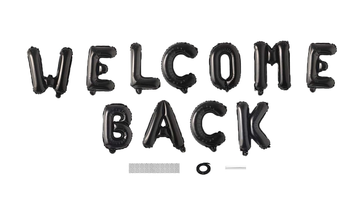 Welcome Back Balloon Banner SSF20 16" Letter Balloons Alphabet Balloons ...