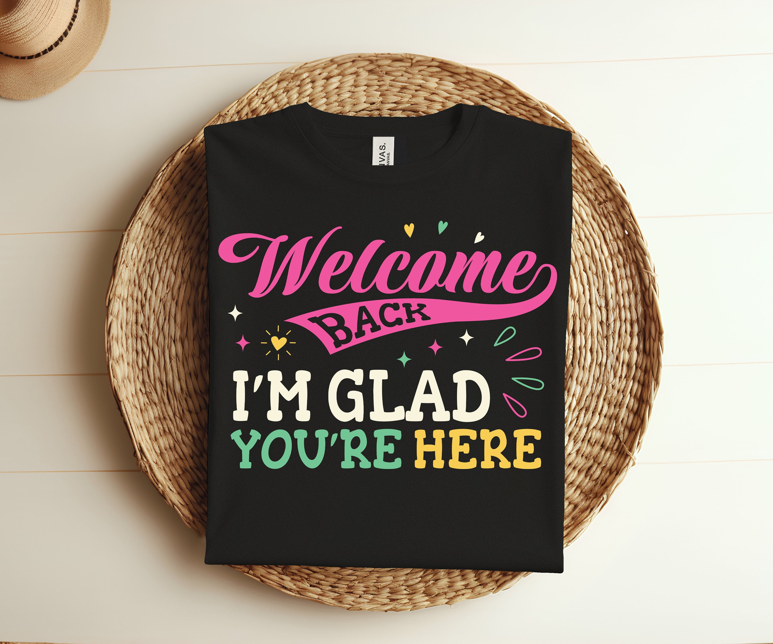 Welcome Back I'm Glad You're Here Back To School Teacher T-Shirt, Gift ...