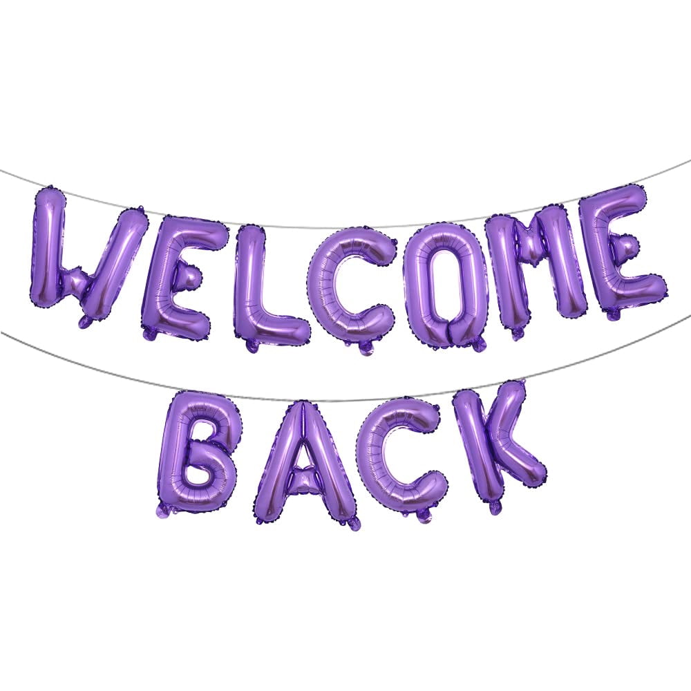Welcome Back Letter Balloons IFF17 Multicolor 16 Inch Foil Mylar ...