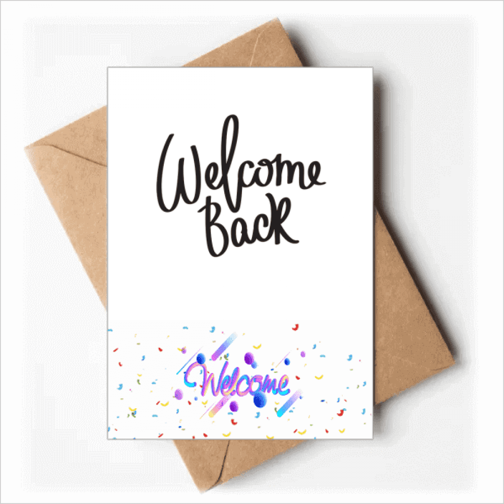 Welcome Back Quote Art Deco Fashion Welcome Back Greeting Cards ...