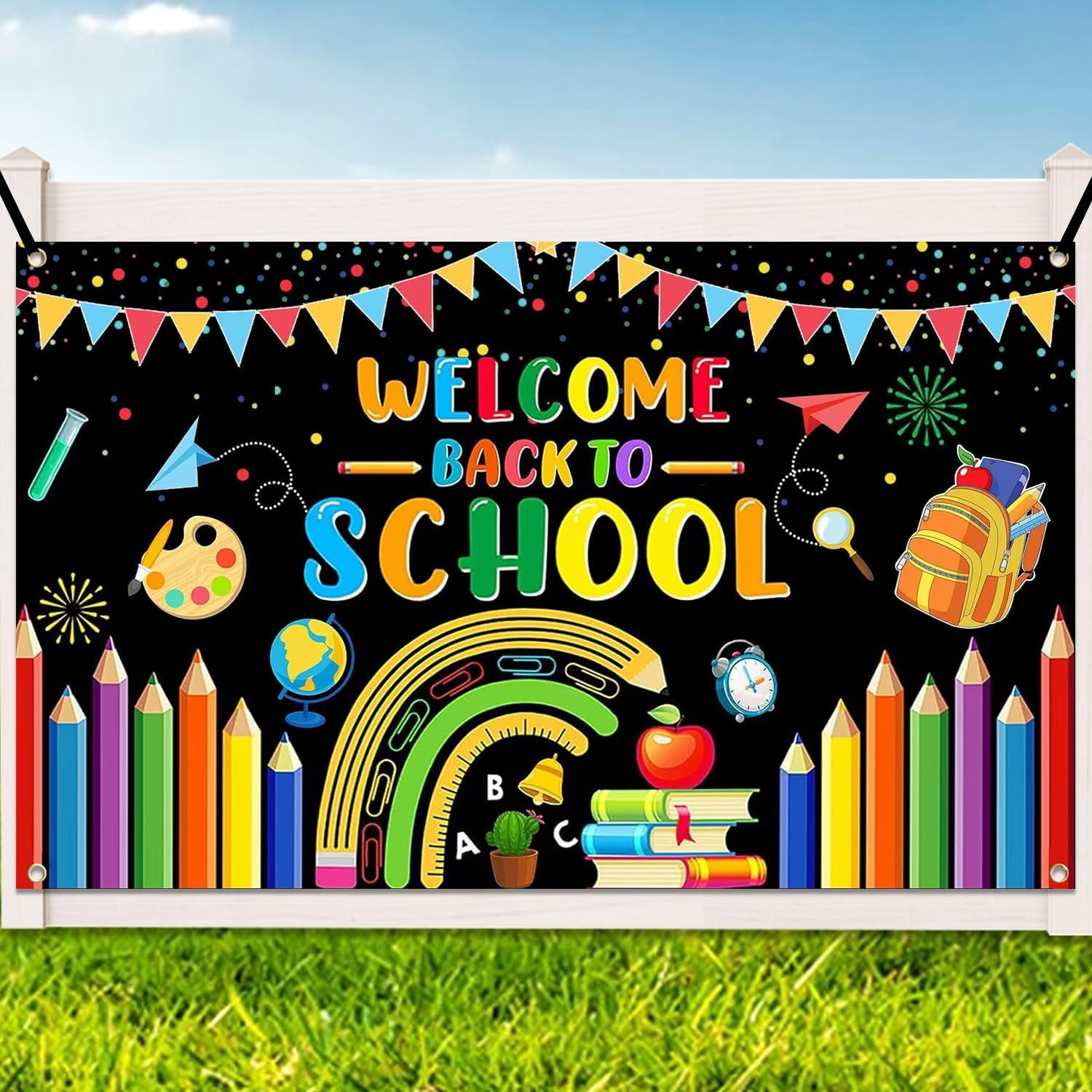 Welcome Back To School Backdrop Banner 5x3ft, Back To School ...