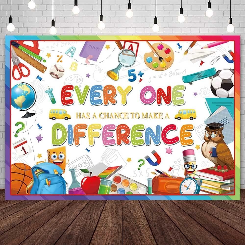 Welcome Back to School Backdrop Everyone Has a Chance to Make A ...