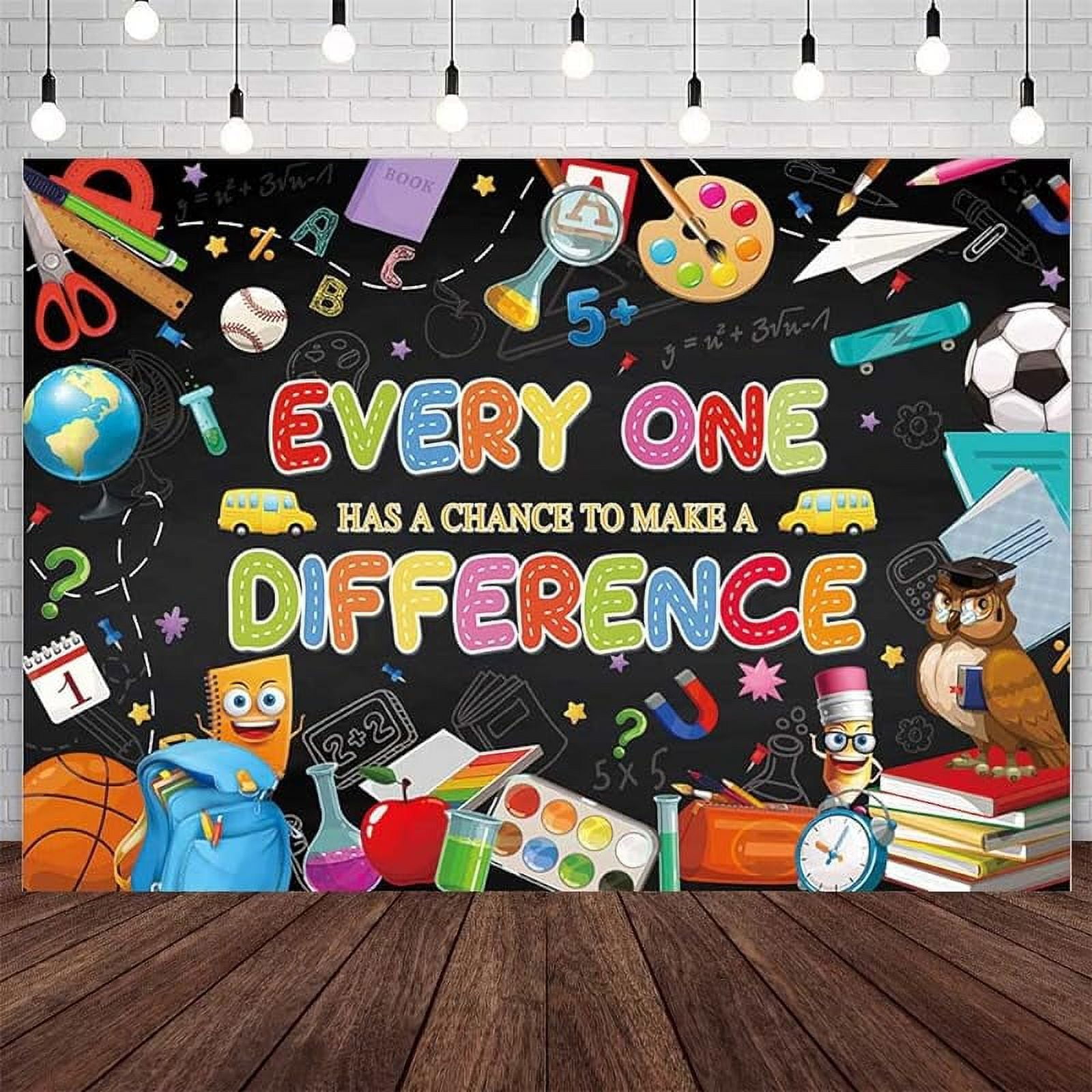 Welcome Back to School Backdrop Everyone Has a Chance to Make A ...