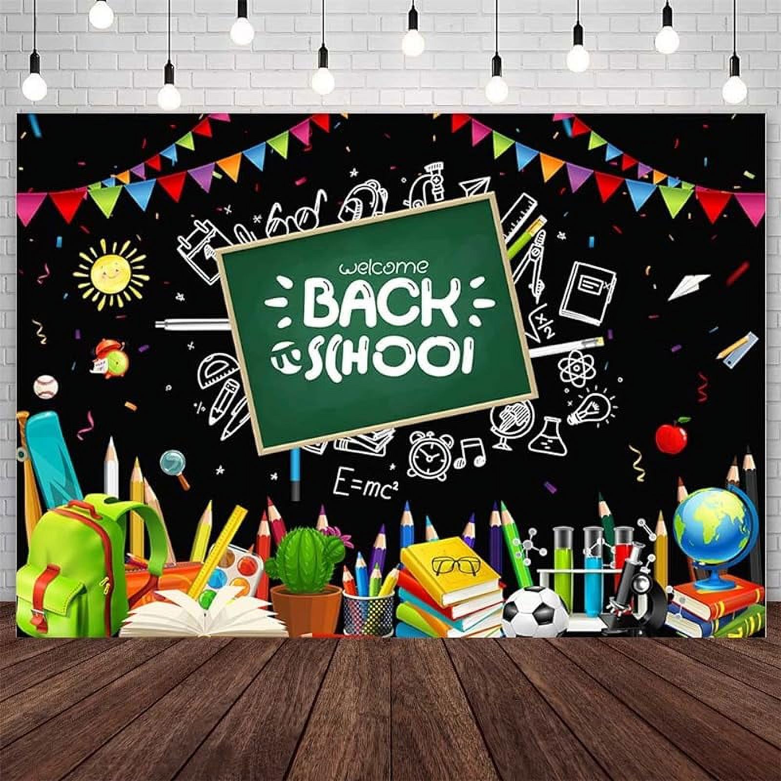 Welcome Back to School Backdrop First Day of Kindergarten White ...