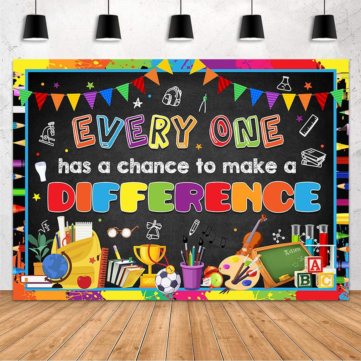 Welcome Back to School Backdrop Motivational Classroom Banner ...