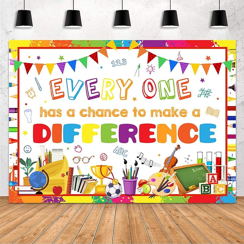 Welcome Back to School Backdrop Motivational Classroom Banner ...