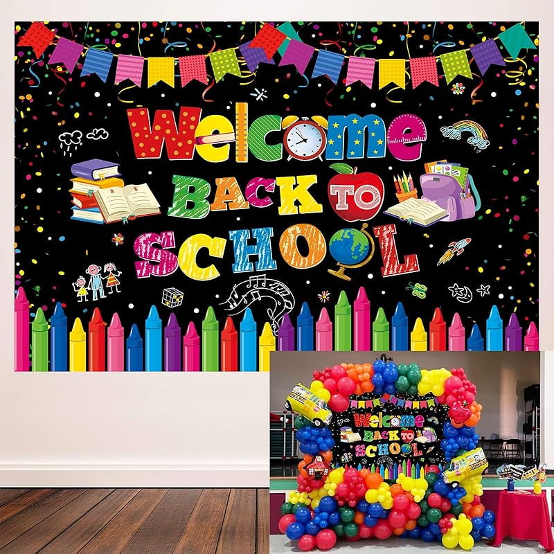 Welcome Back to School Backdrop Preschool Kindergarten First Day of ...